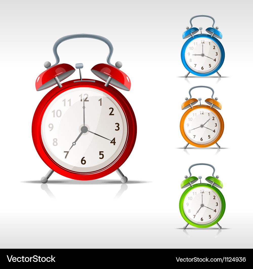 Alarm clocks Royalty Free Vector Image - VectorStock