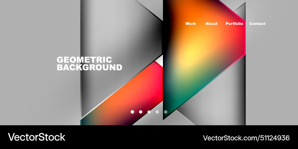 Colorful triangle pattern on gray background Vector Image