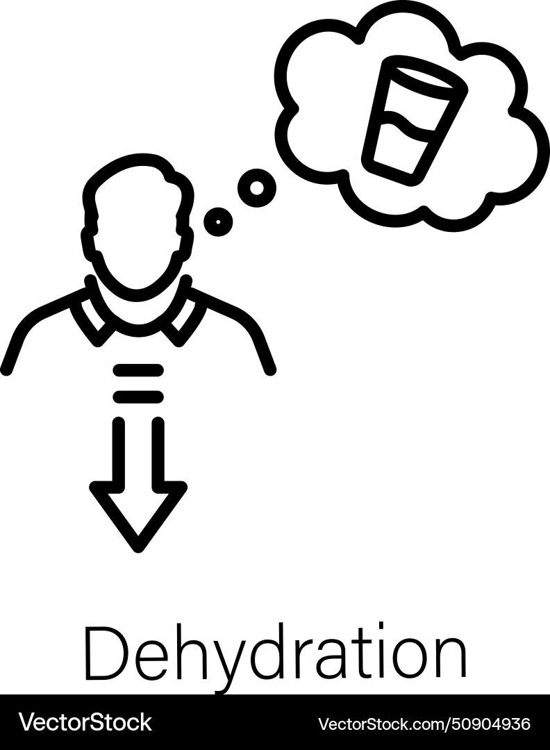 Dehydration Royalty Free Vector Image - VectorStock