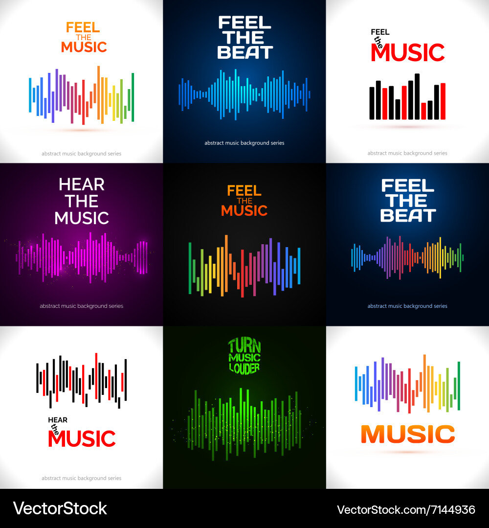 Equalizer Icon Set - Modern Audio Royalty Free Vector Image