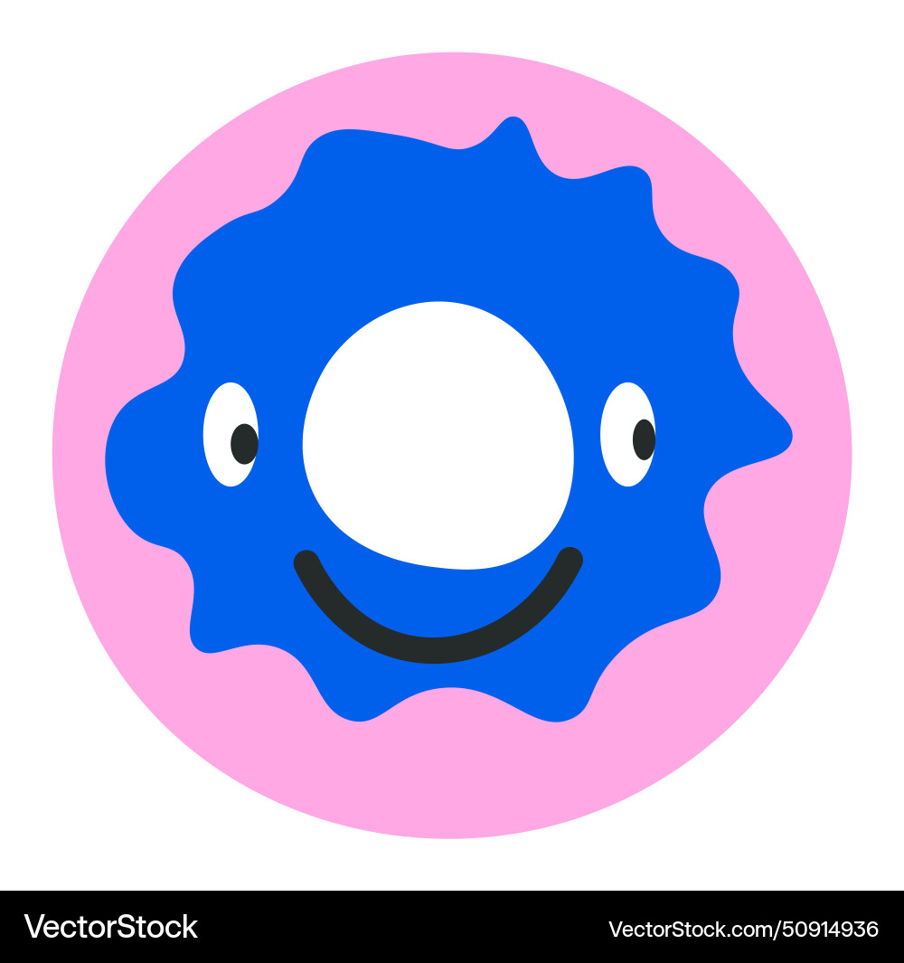 Funny sun character sticker or emoticon Royalty Free Vector