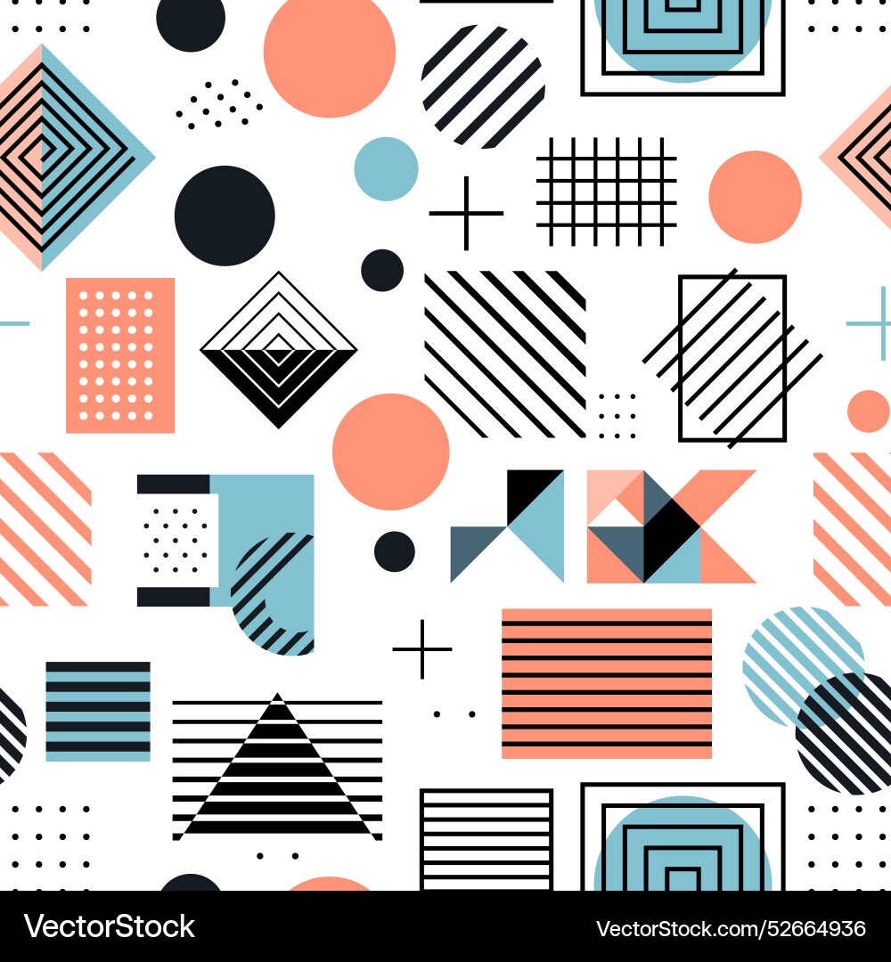 Geometry shape seamless pattern background Vector Image