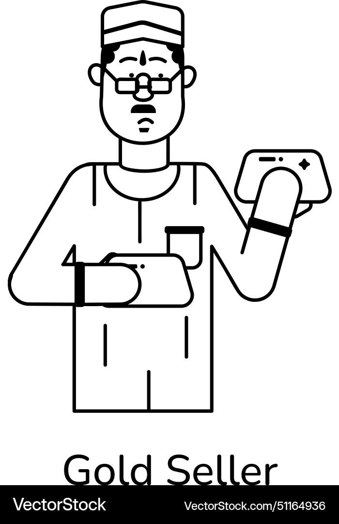 Gold seller Royalty Free Vector Image - VectorStock