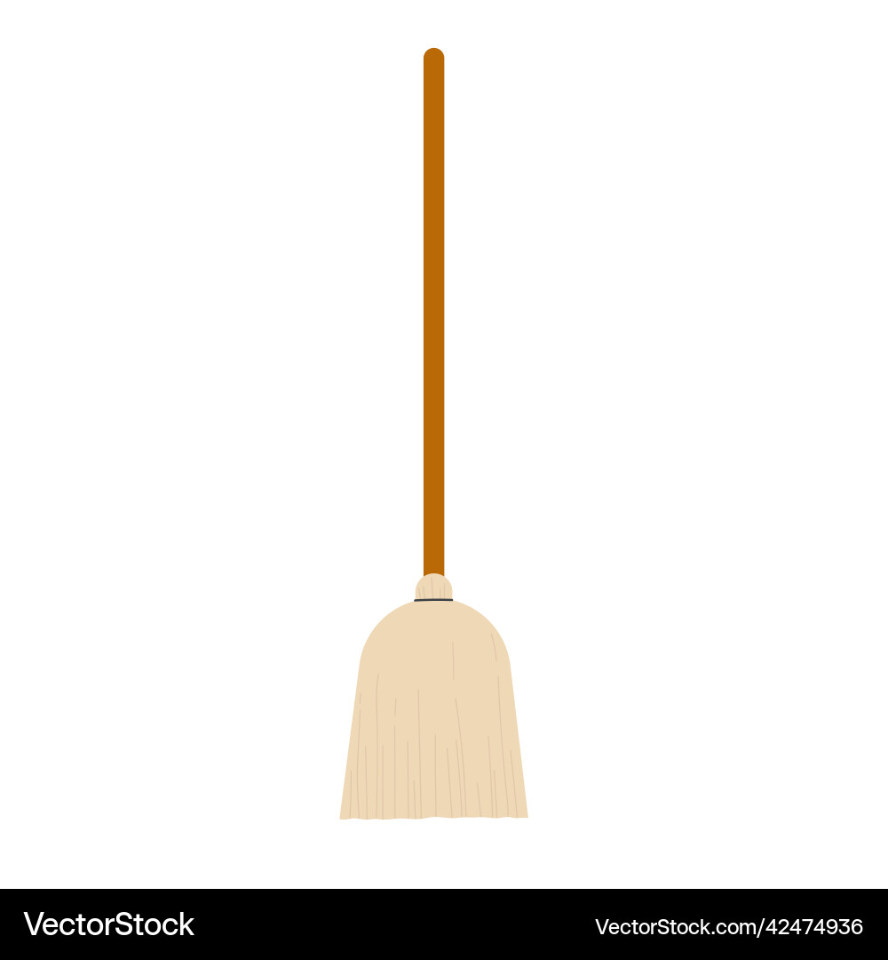 Housework sweeping broom Royalty Free Vector Image