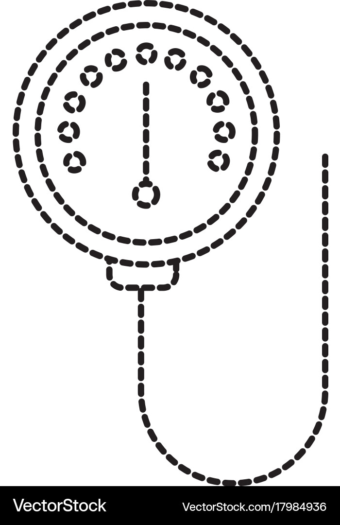 Maßstab des Messgerätes Manometerdruckmesser Vektorbild