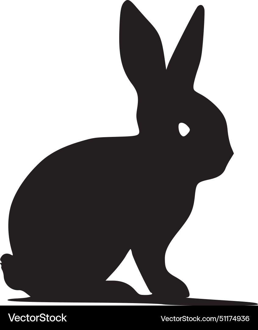 Rabbit - minimalist and flat logo Royalty Free Vector Image