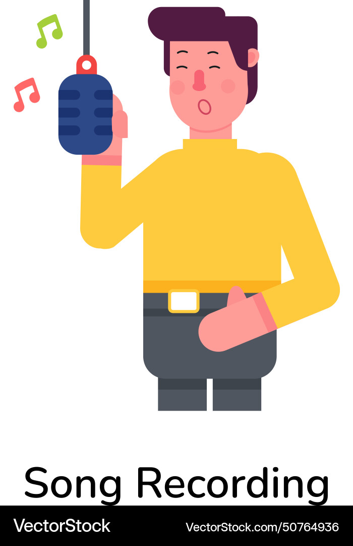 Song recording Royalty Free Vector Image - VectorStock