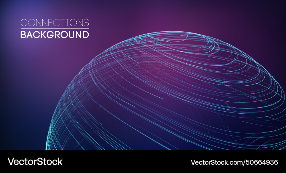Sound wave audio abstract background network Vector Image