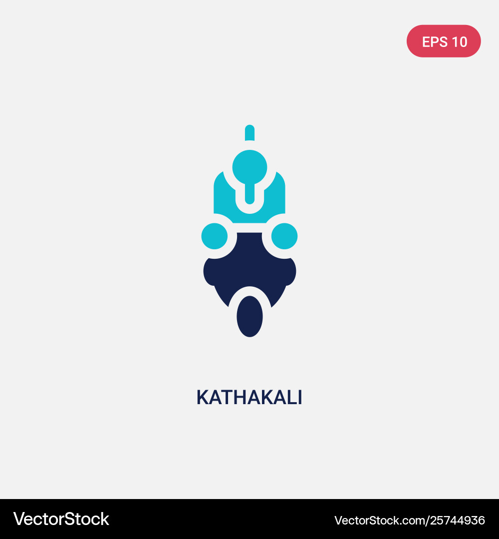 Two color kathakali icon from india concept Vector Image