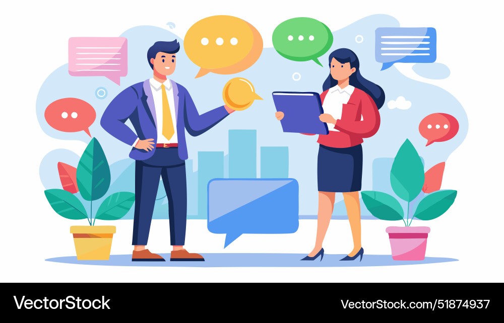 Business communication Royalty Free Vector Image