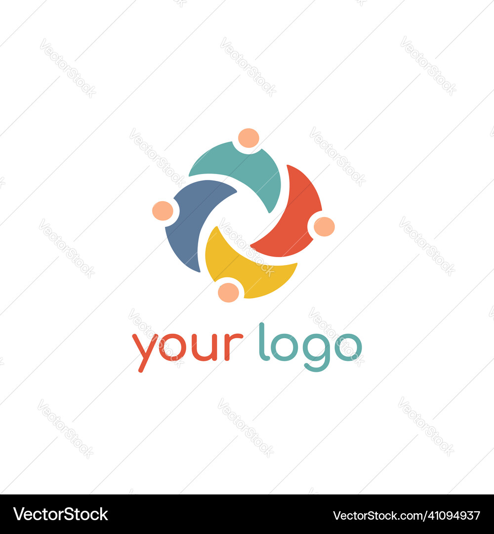 Community Connection Logo Royalty Free Vector Image