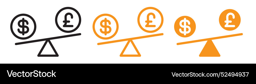 Compare price icon set shopping and cost Vector Image