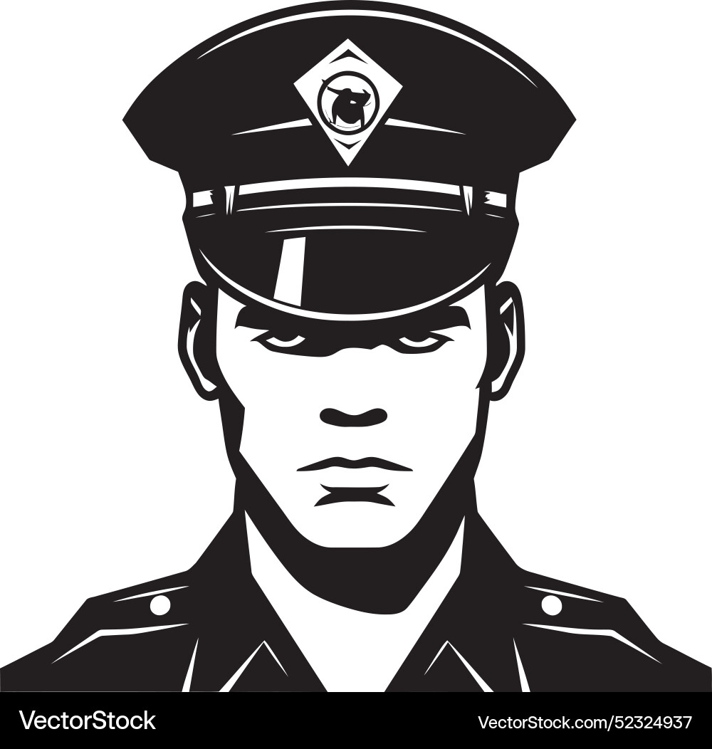 Dynamic defender intricate black police guardian Vector Image