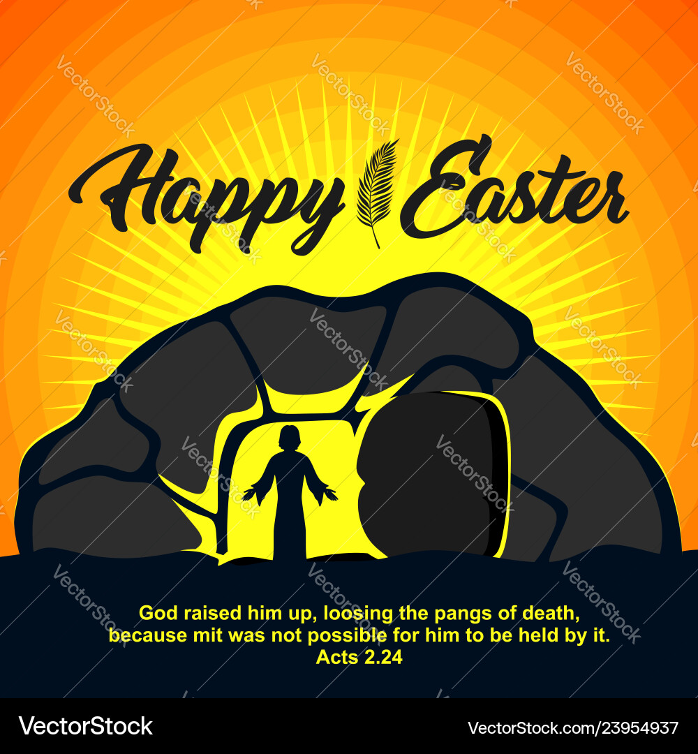Easter jesus christ is risen Royalty Free Vector Image
