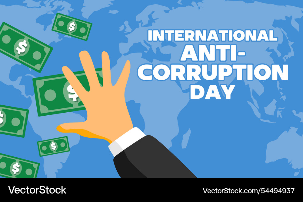 International anti-corruption day Royalty Free Vector Image