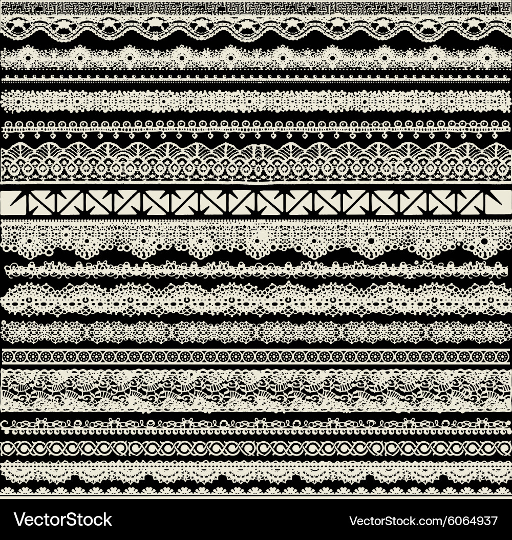 Lace trims Royalty Free Vector Image - VectorStock