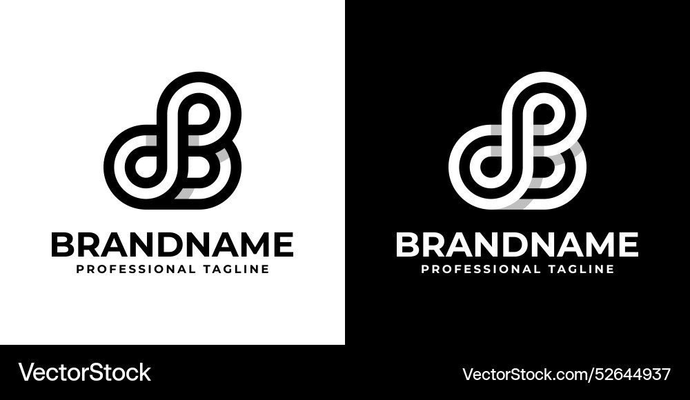 Letter b infinity logo suitable for any business Vector Image