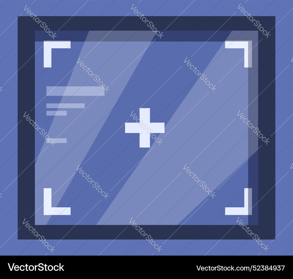 Medical scanner displaying patient results Vector Image