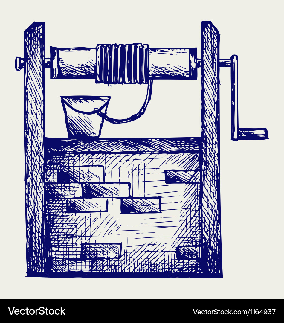 Water well Royalty Free Vector Image - VectorStock