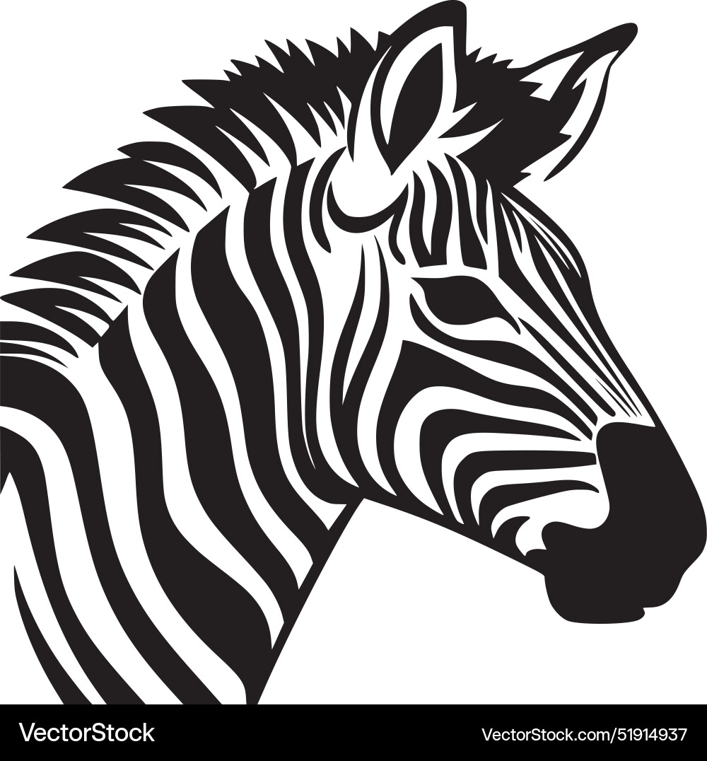 Zebra - minimalist and simple silhouette Vector Image
