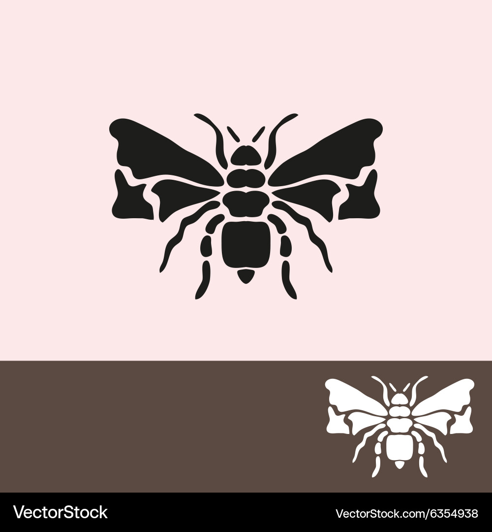 Bee symbol Royalty Free Vector Image - VectorStock