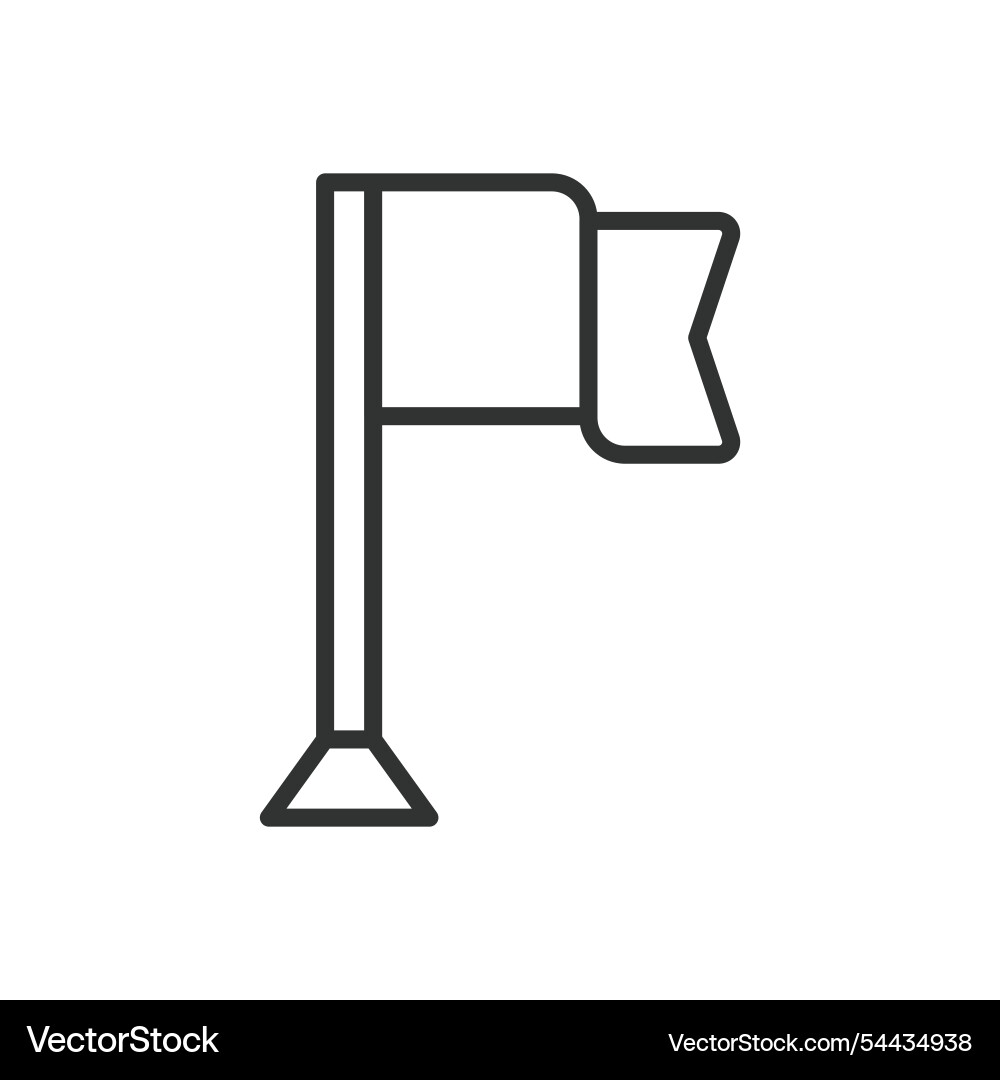 Flag icon in line design banner symbol Royalty Free Vector