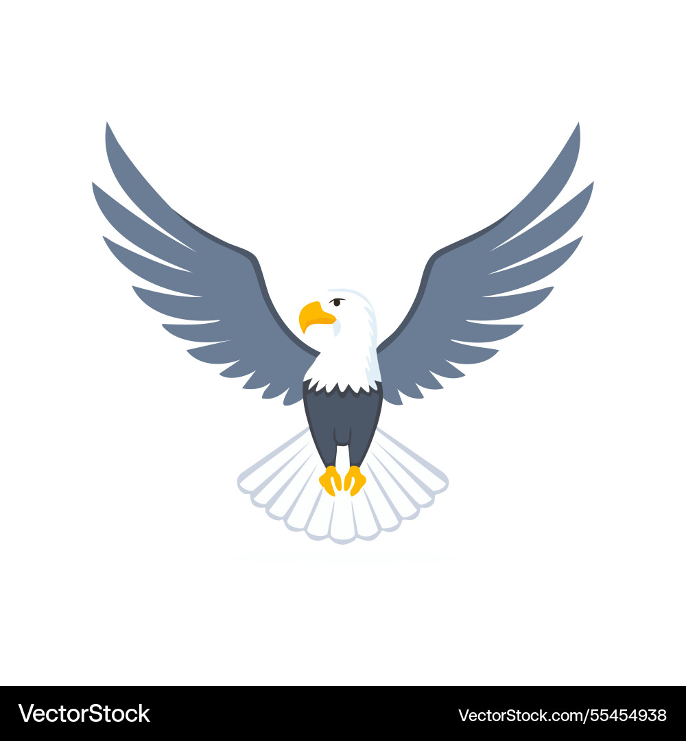 Minimalist bald eagle Royalty Free Vector Image