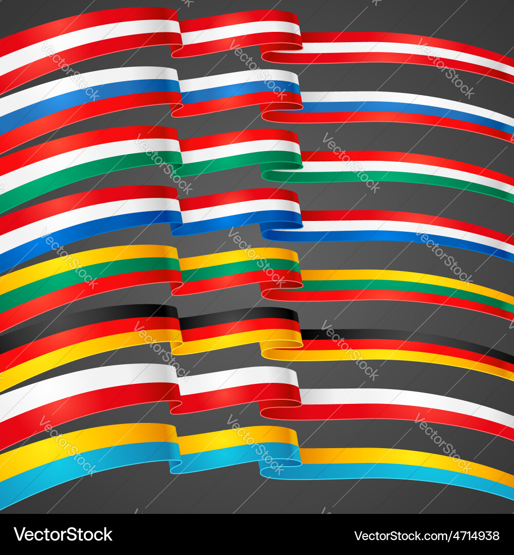 Ribbons flags Royalty Free Vector Image - VectorStock