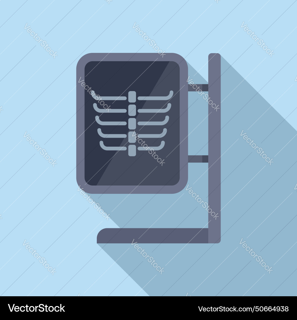 Thorax image facility icon flat operating Vector Image