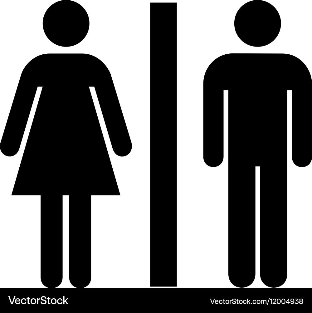 Toilet icon flat Royalty Free Vector Image - VectorStock