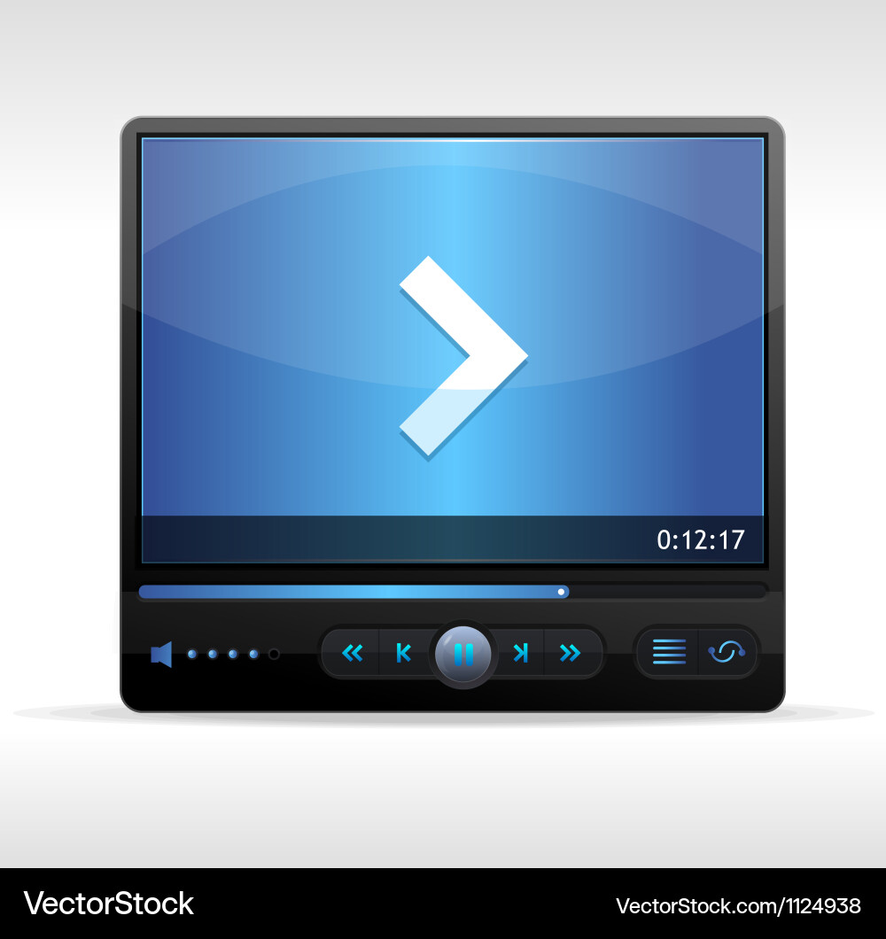 Video player skin Royalty Free Vector Image - VectorStock