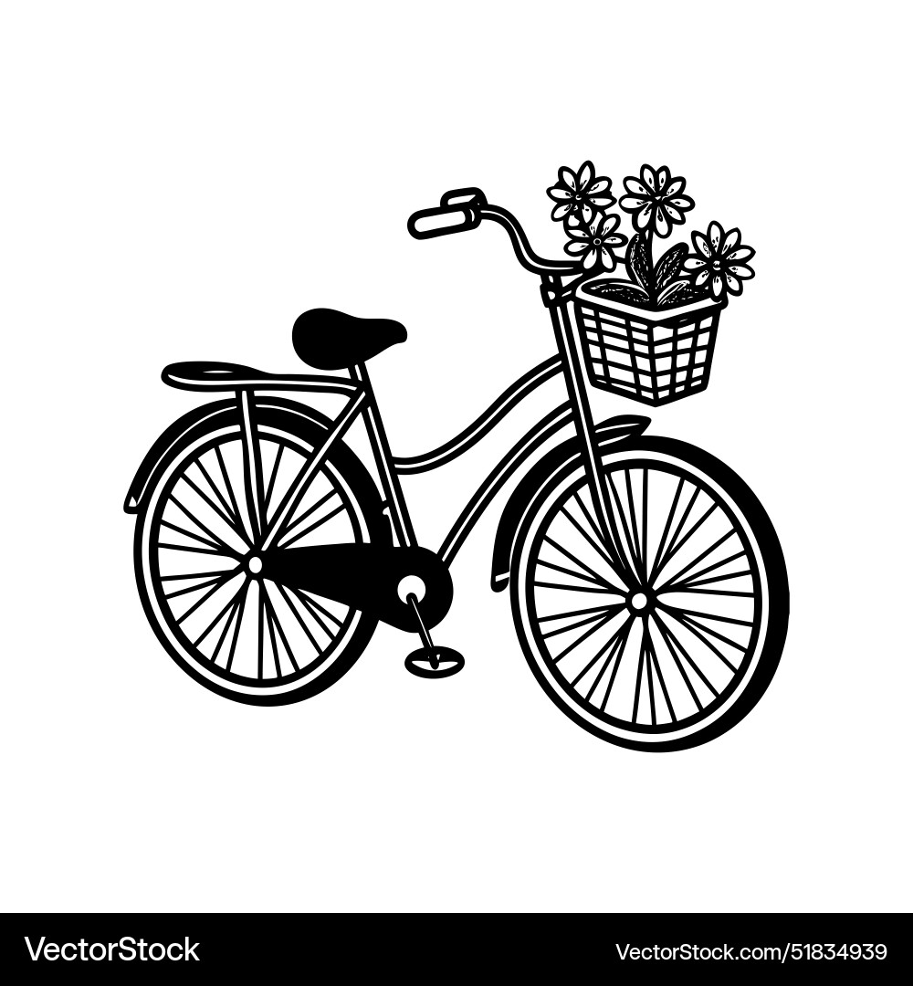 A-by cycle-in-cartoon-style Royalty Free Vector Image