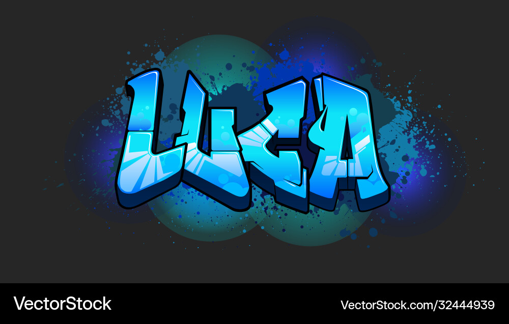 Luca graffiti name design Royalty Free Vector Image
