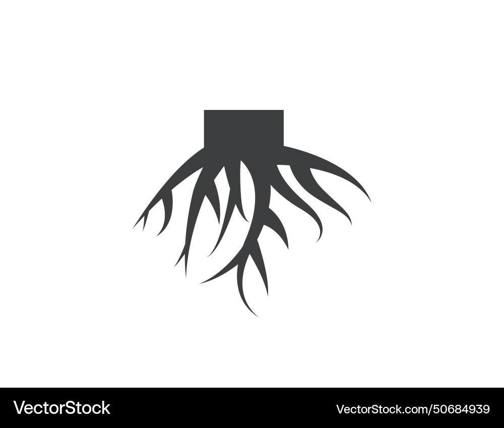 Plant roots icon Royalty Free Vector Image - VectorStock