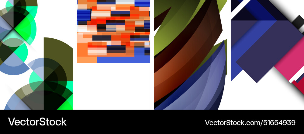 Sleek geometric abstract backgrounds composed Vector Image