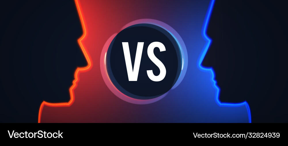 Versus sport competition template with men s Vector Image