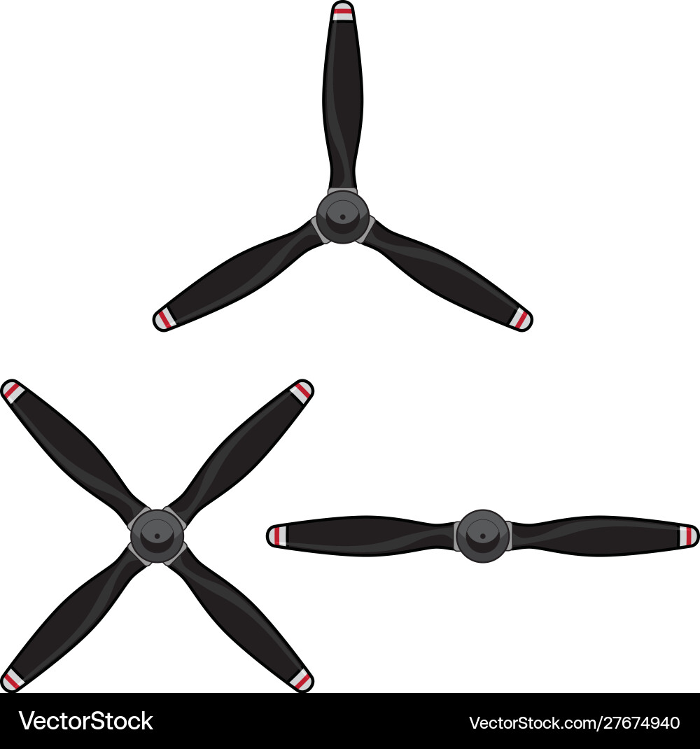 Airplane Propeller Group Royalty Free Vector Image