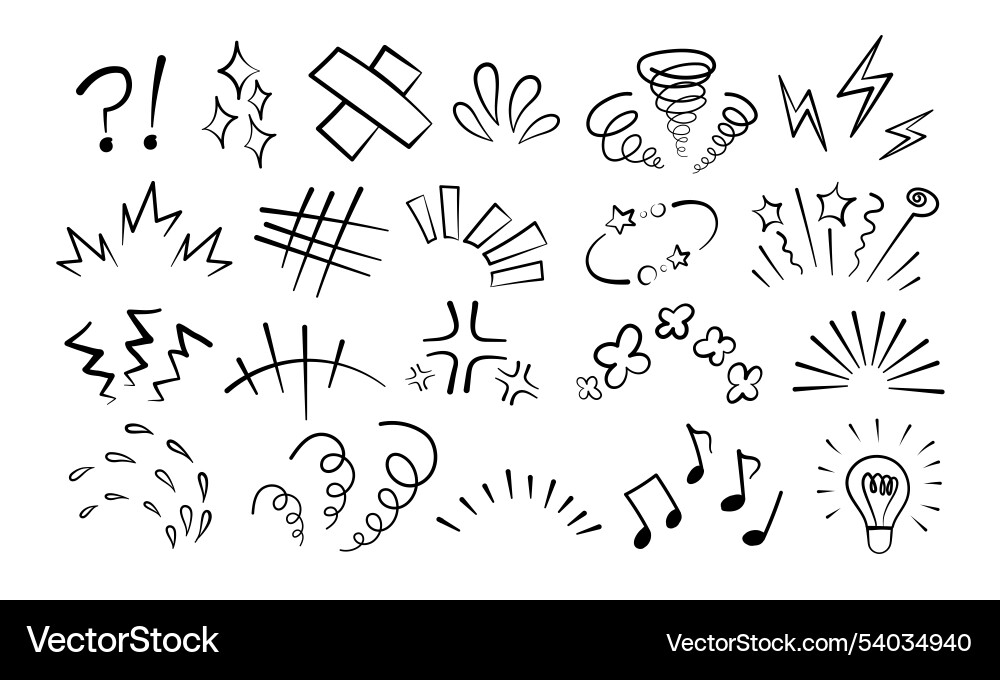 Anime manga comic emoticon element graphic effects