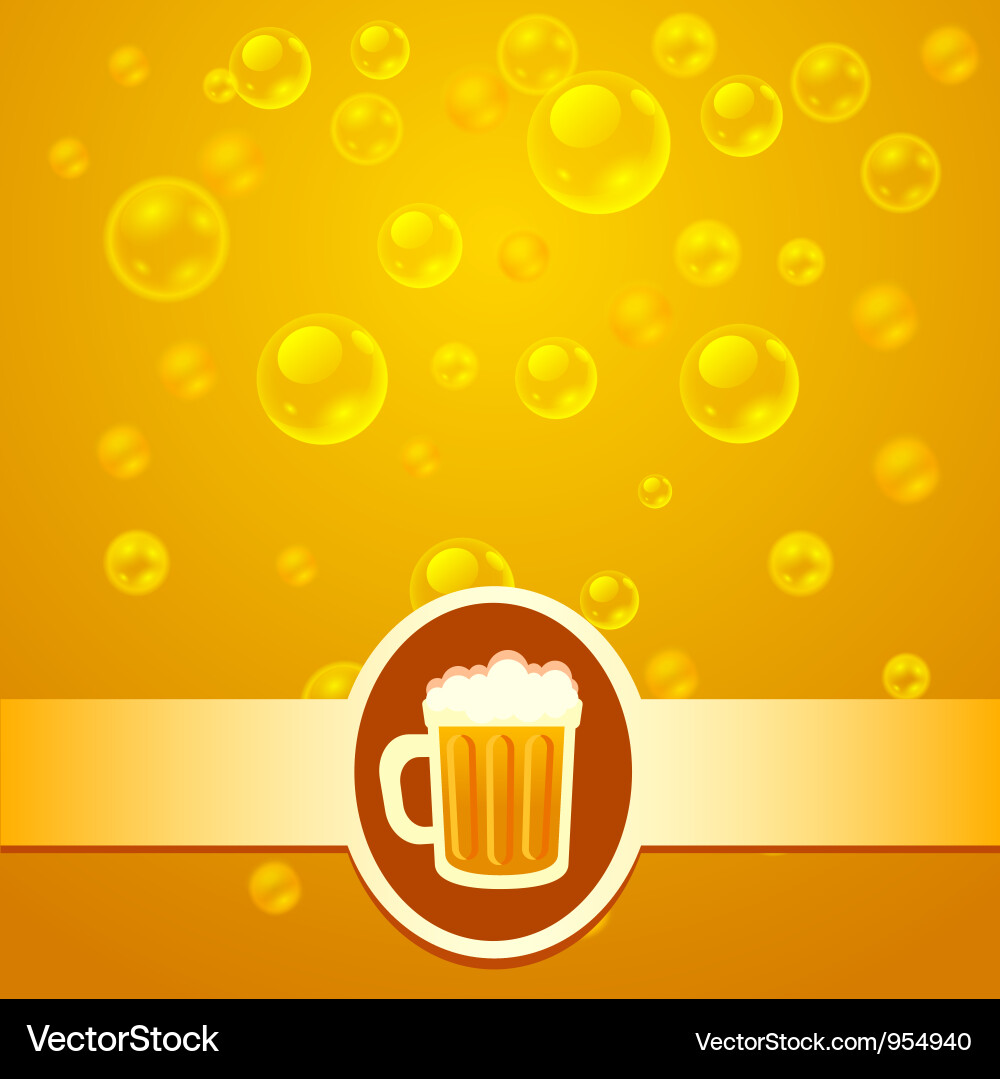 Bier Bubbles Lizenzfreies Vektorbild - VectorStock