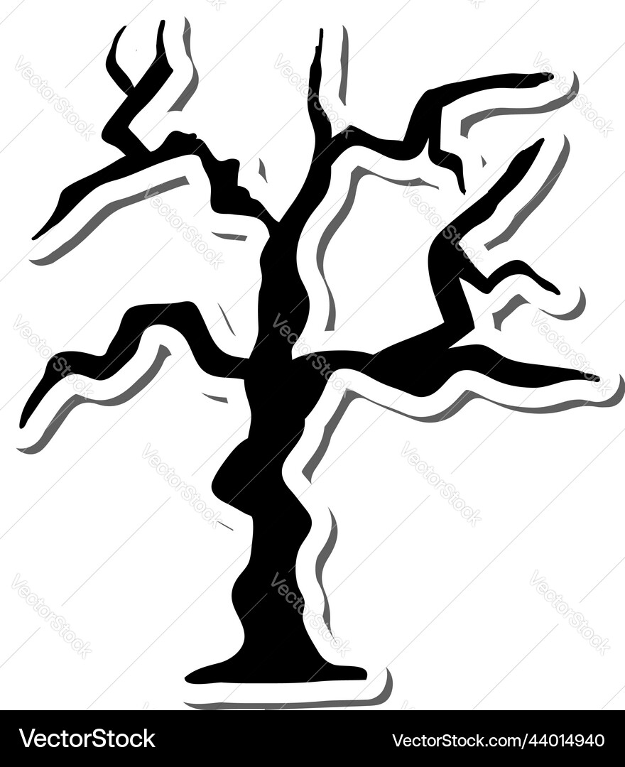 Gothic tree sticker Royalty Free Vector Image - VectorStock