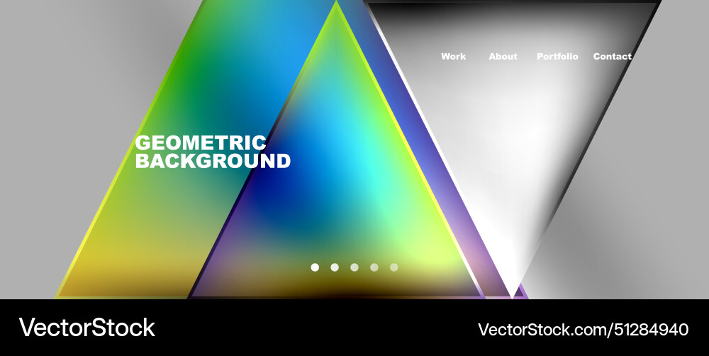 Gradient triangle geometric minimal wallpaper Vector Image