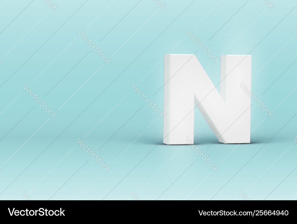 High detailed 3d font letter Royalty Free Vector Image