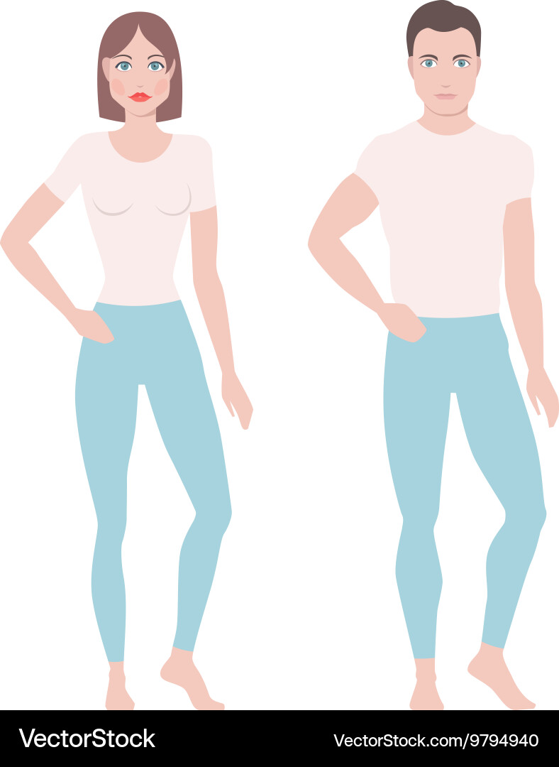 Man and woman drawing Royalty Free Vector Image
