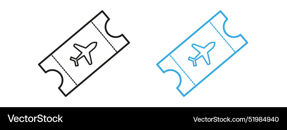 Travel ticket icon representing airline Royalty Free Vector
