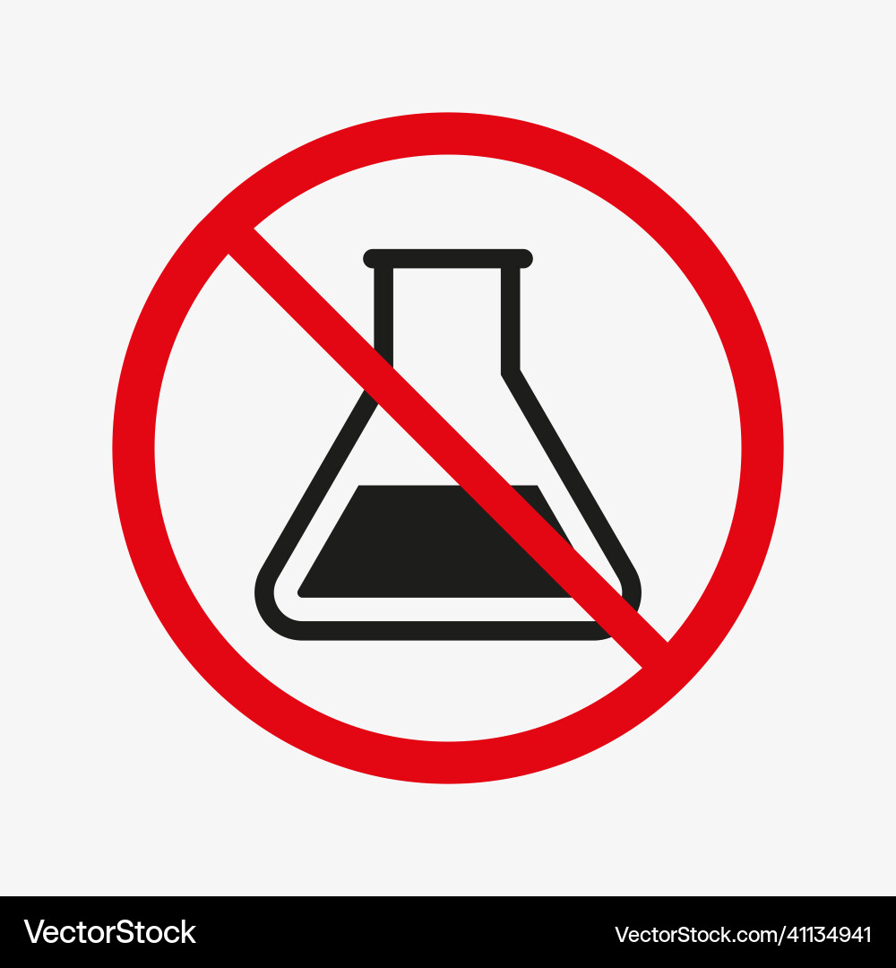 Chemical Ban Icon - Prohibited Substances Vector Image