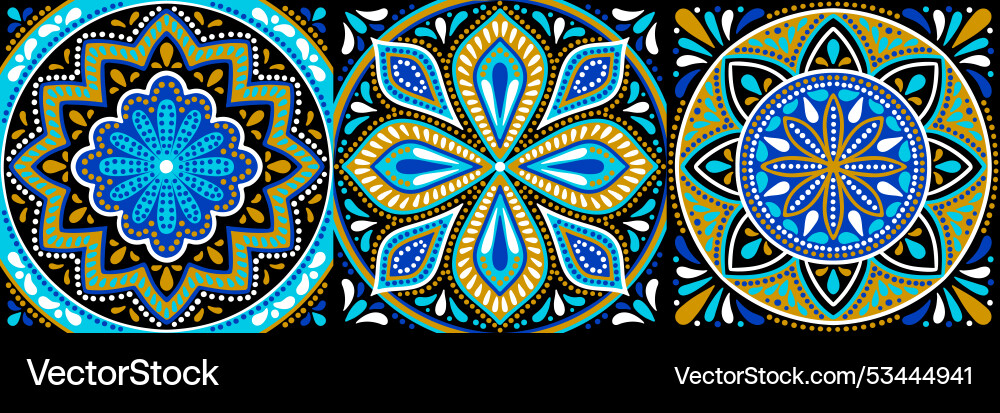 Moroccan ceramic tile pattern mediterranean Vector Image