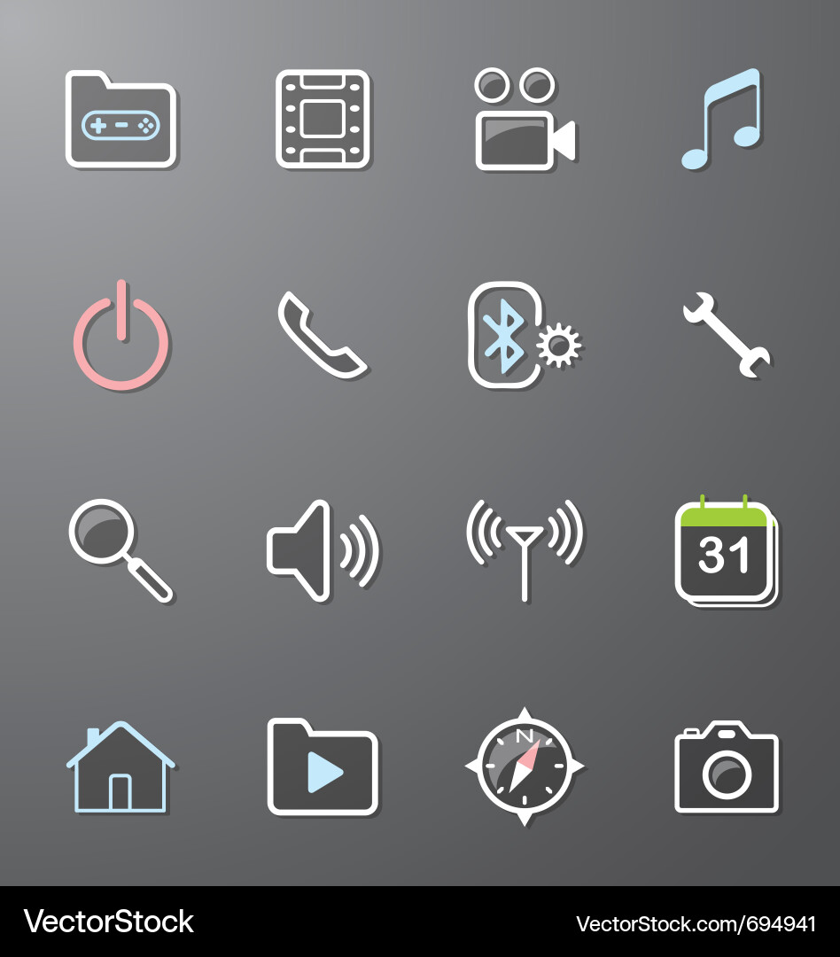 Phone icons Royalty Free Vector Image - VectorStock