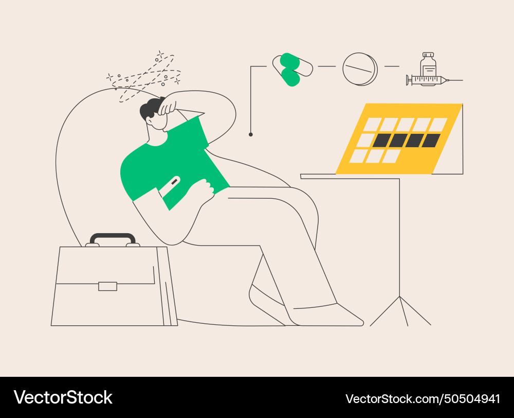 Sick leave abstract concept Royalty Free Vector Image