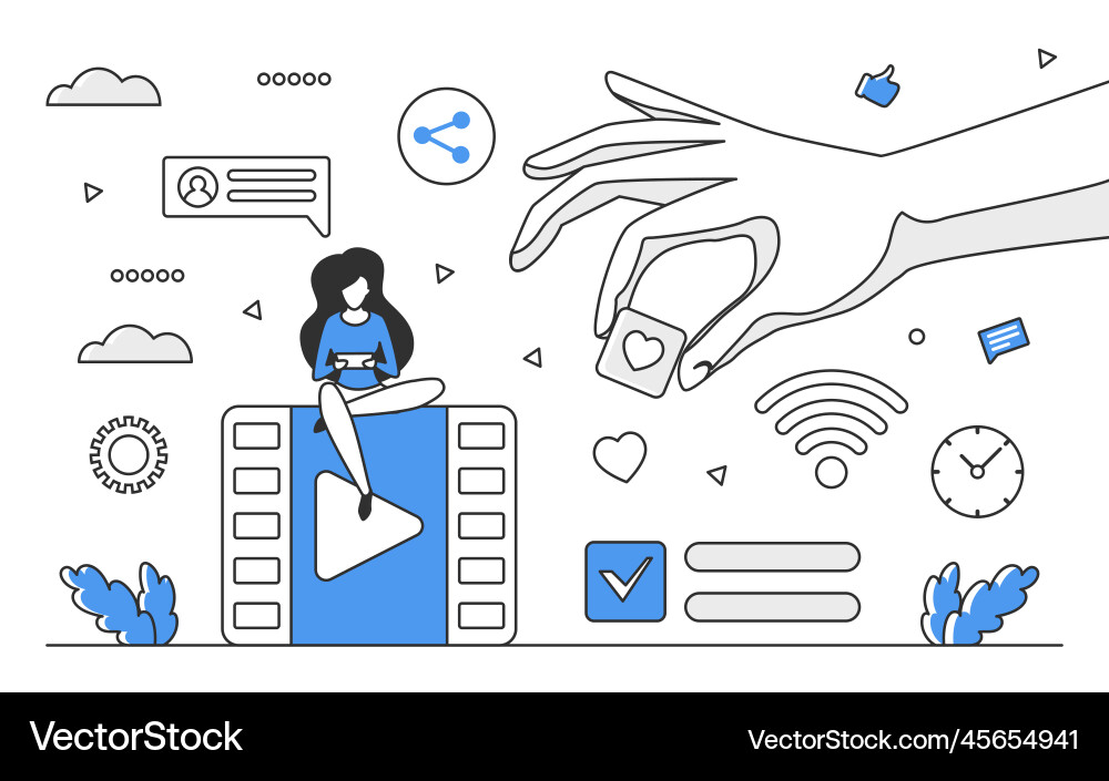 Social media posts like Royalty Free Vector Image