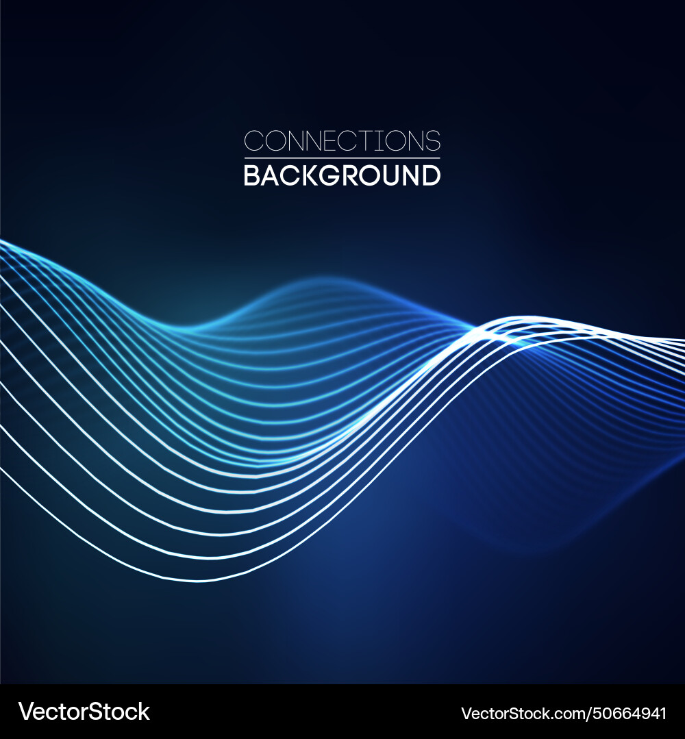 Sound wave audio abstract background network Vector Image